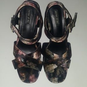 Shoes | 4 Inch Flower Platform Block Heel | Poshmark